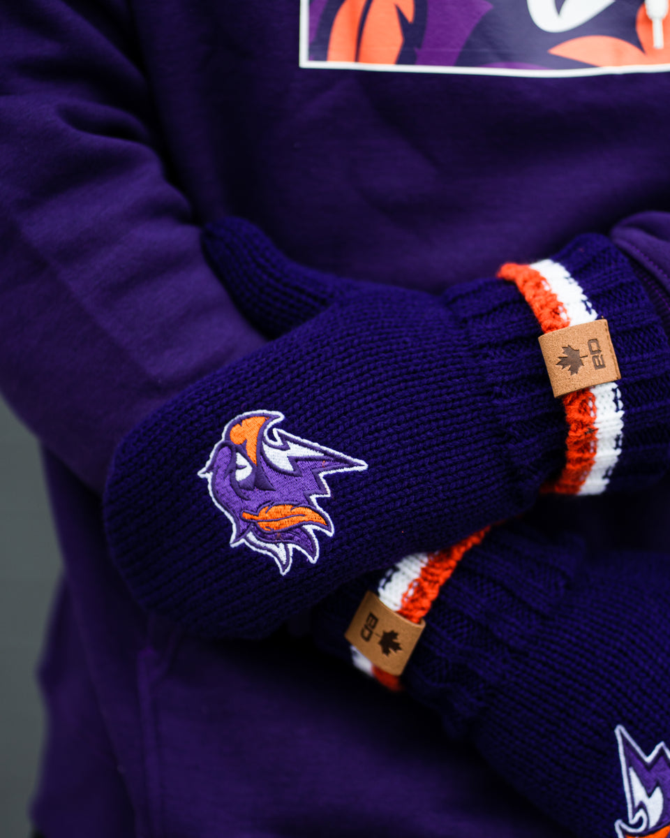 BarDown Logo Knit Mittens - Purple – Halifax Thunderbirds